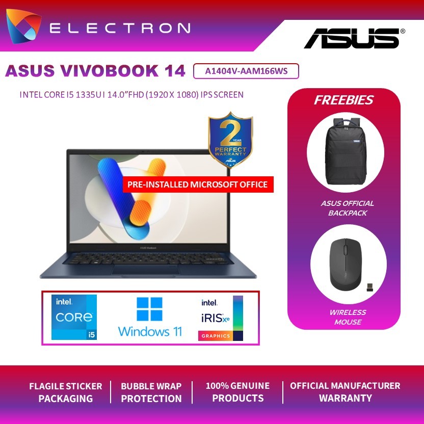 Asus VivoBook 14 A1404V-AAM166WS 14'' FHD Laptop Blue (I5-1335U, 8GB ...