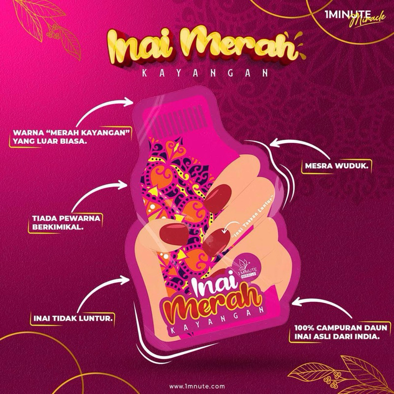 INAI MERAH KAYANGAN | INAI 1 MINUTE MIRACLE | Shopee Malaysia