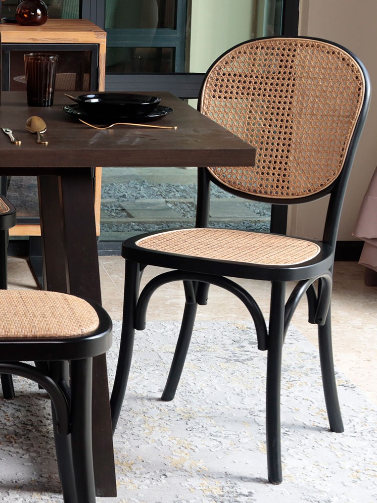 Kerusi Rotan Moden Japandi LUVISA Natural Rattan Chair Indoor Modern ...