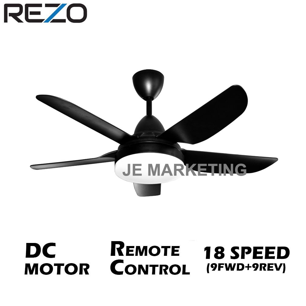 REZO DC MOTOR REMOTE CONTROL CEILING FAN WITH LED (42") EPIC 425 ...