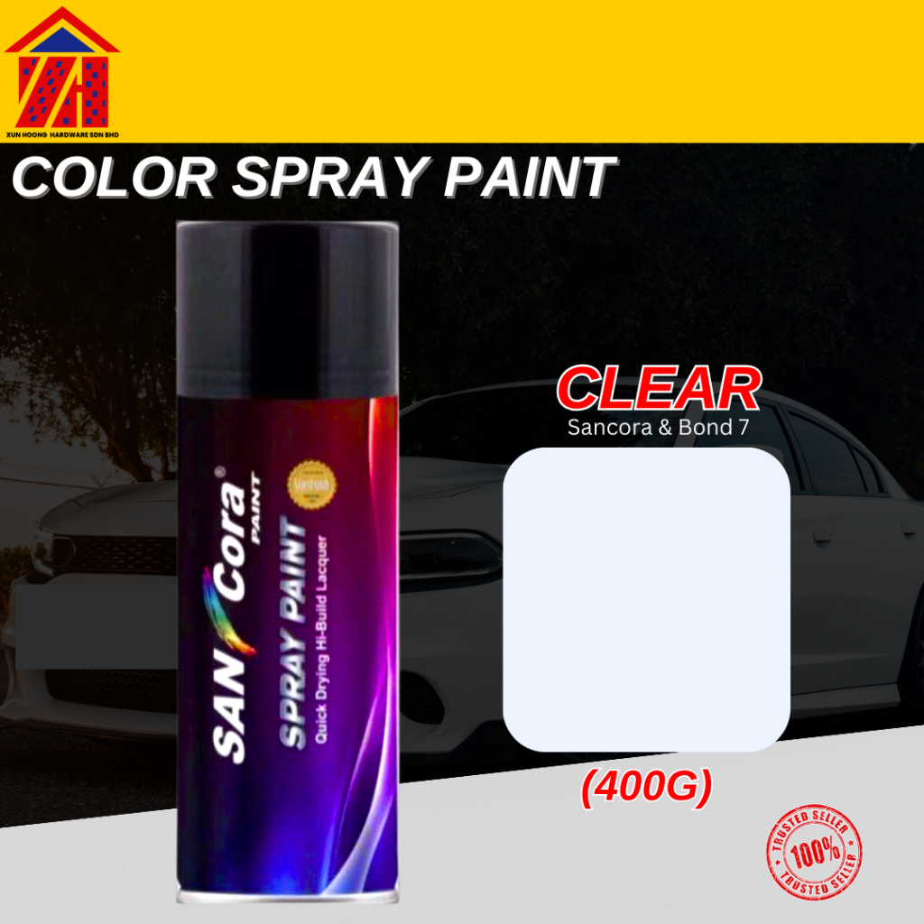 L MALL Color Spray Paint Sancora/Bond 7 Cat Spray Tin(Clear/White/Black ...