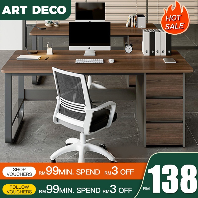 Meja Belajar Computer Study Table With Drawers Modern PC Table Writing ...