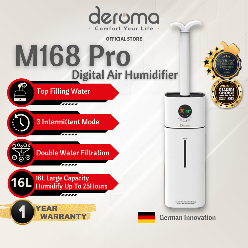 Deroma M168 Pro Tower Air Humidifier Intelligent Humidity & UV ...