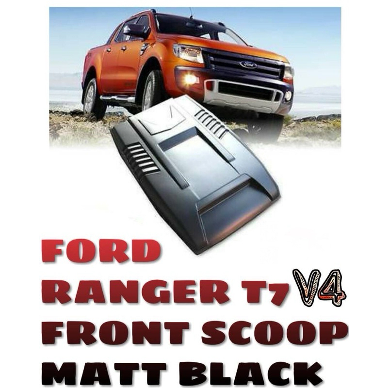 Ford ranger t6 t7 t8 front bonnet scoop scope hood cover bonet bodykit ...