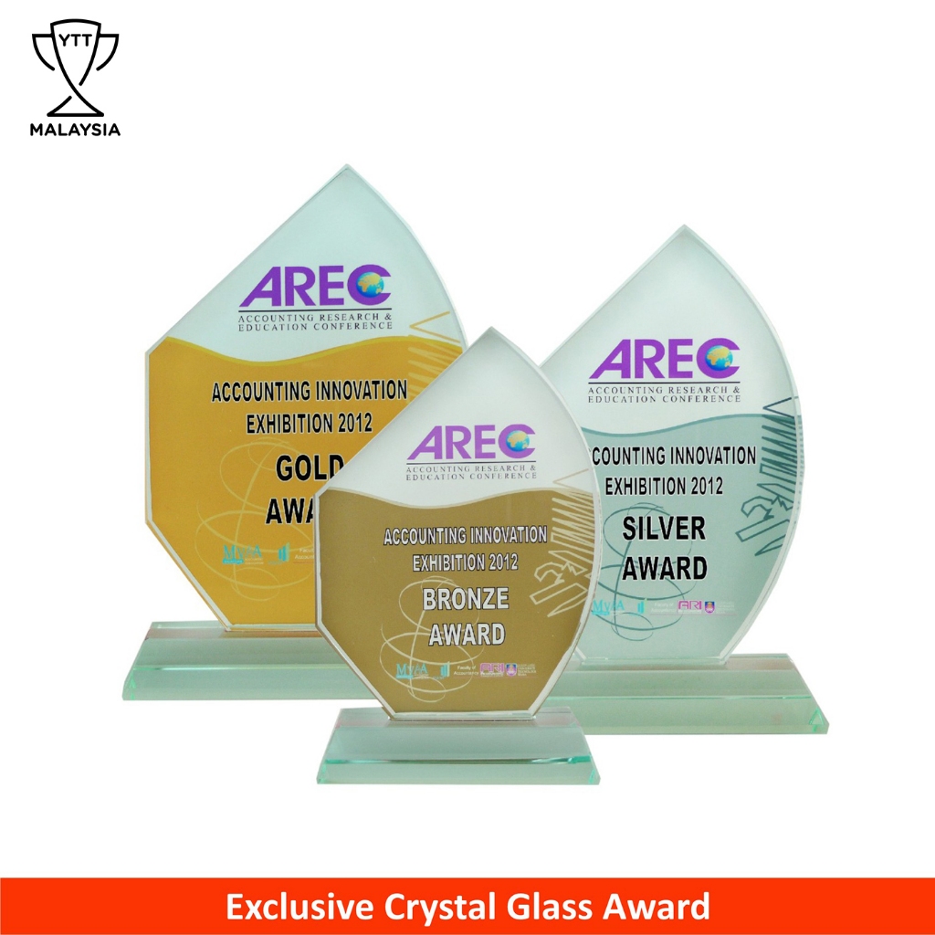 8002(GB) Crystal Glass Award Trophy Plaque (HADIAH SUKAN DAN HADIAH ...