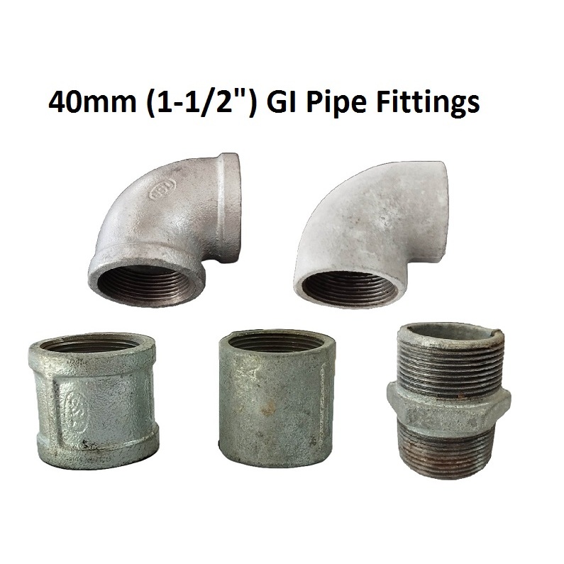 40mm ( 1-1/2" ) Galvanized Iron ( GI ) Malleable Iron Galvanised Pipe ...