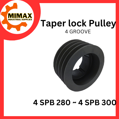 4 SPB Taper Lock Pulley 4 SPB 280 ~ 4 SPB 300 ( 4 Groove V-Belt Taper Lock Pulley ) | Shopee ...