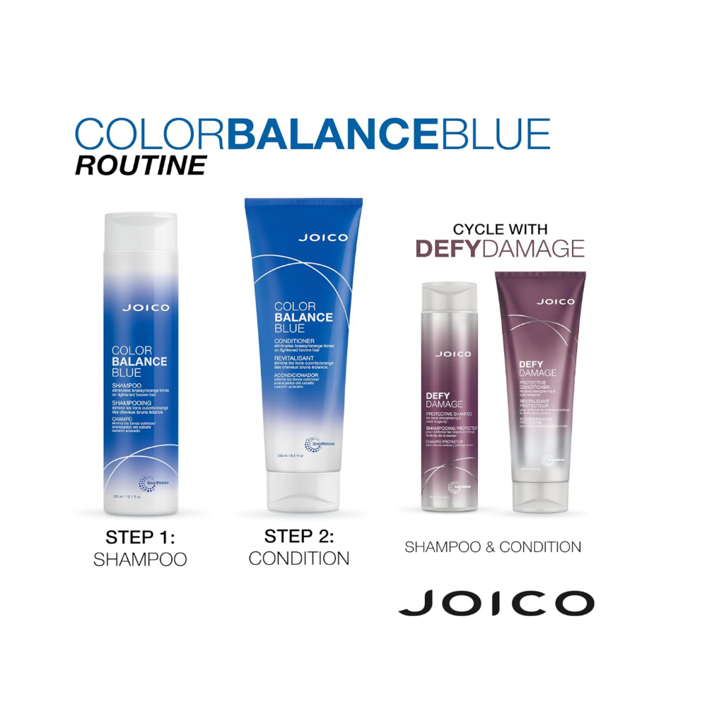 Joico Color Balance Blue Shampoo & Conditioner For Lightened Brown Hair ...