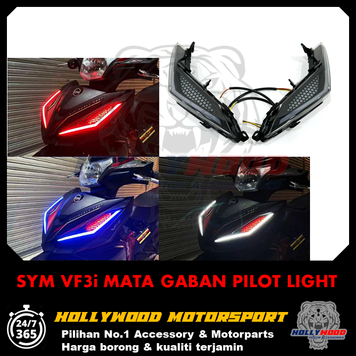 SYM VF3i 185 MATA GABAN LED PILOT LIGHT SIGNAL DEPAN FRONT ACCESSORY ...