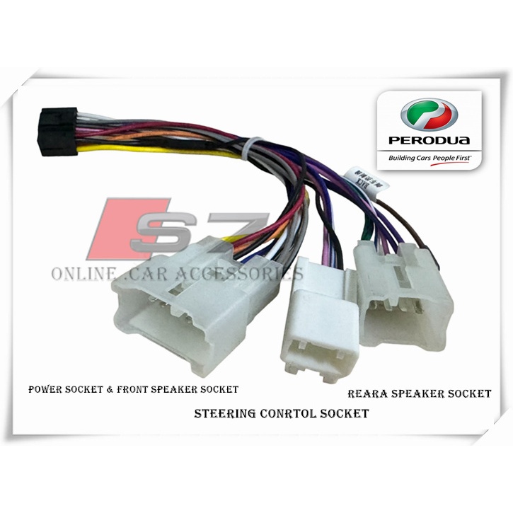 PERODUA Plug and Play Socket Cable Player Socket Suitable for Car ...