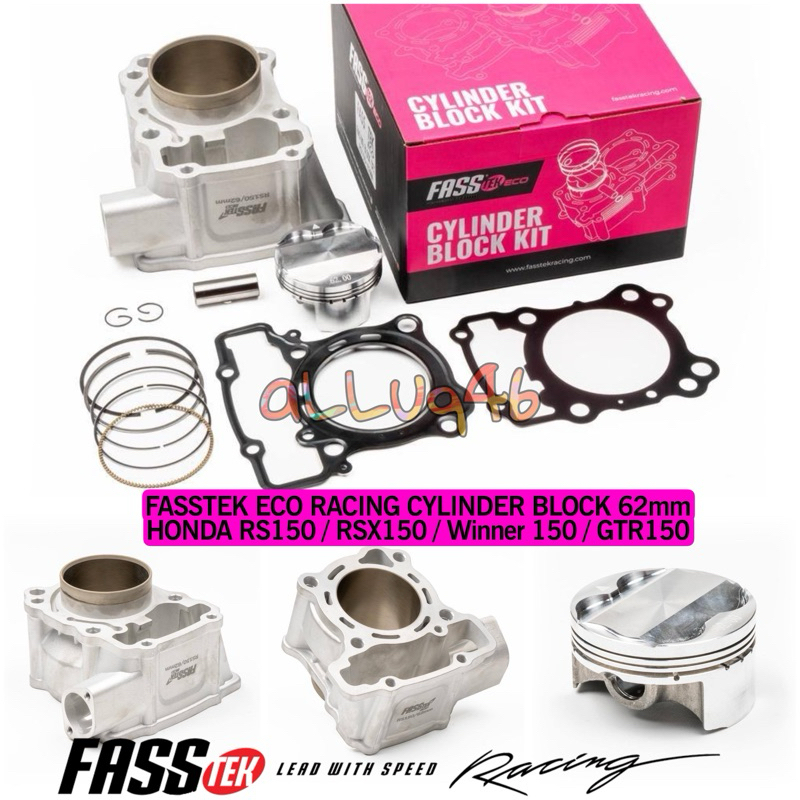 Fasstek Racing RS150 62MM 63MM 65MM 68MM 70MM CERAMIC CYLINDER BLOCK KIT W/ FORGED PISTON ...