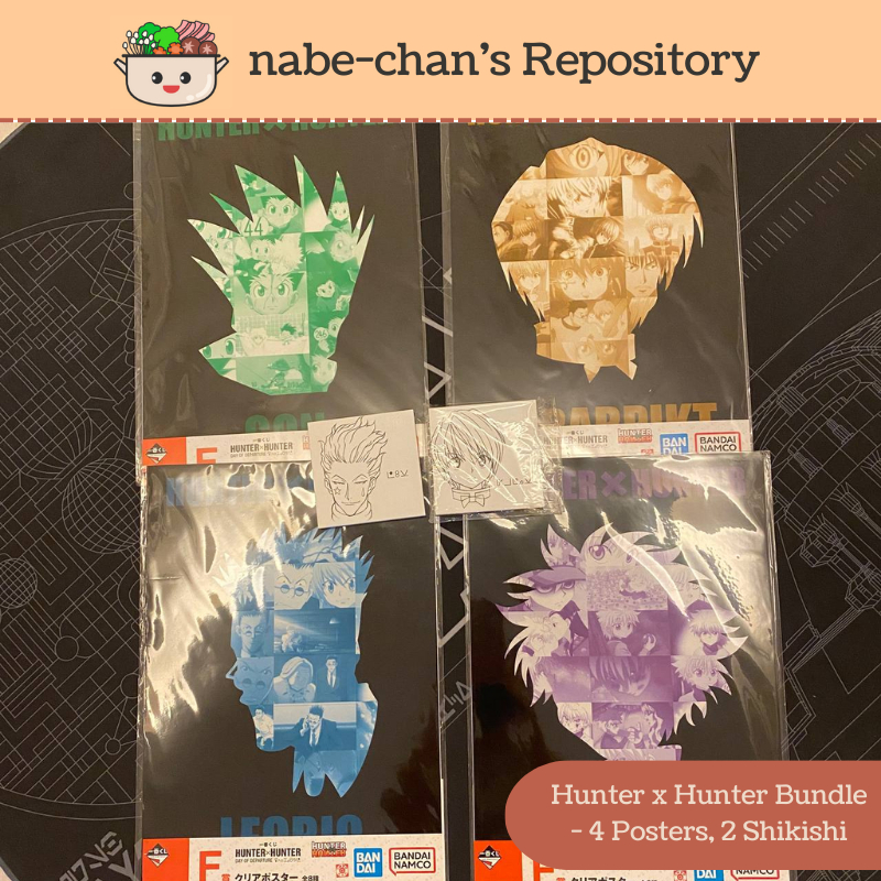 [Custom Request] Hunter x Hunter Bundle - 4 Cardboard Posters, 1 ...