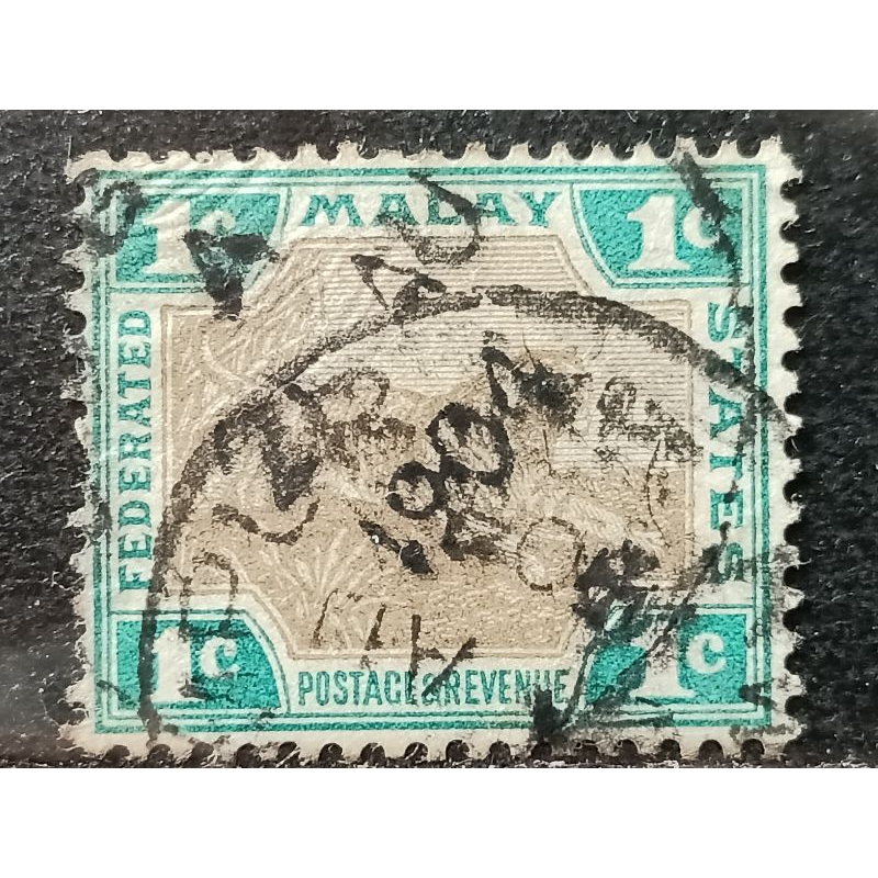 FEDERATED MALAY STATES 1904 Vintage Tiger Stamp 1¢. Offer now RM2.88 ...