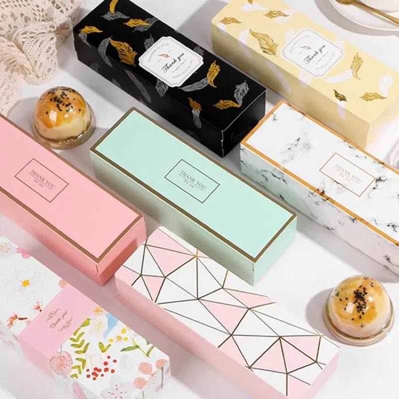 Long design snowflake crisp packing box Nougat box Biscuit box Thank ...