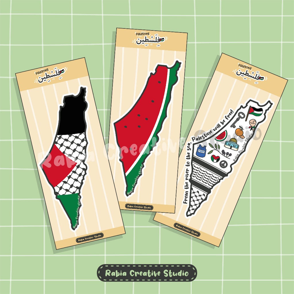 PALESTINE Map Sticker (PP Hologram/Waterproof) | Shopee Malaysia
