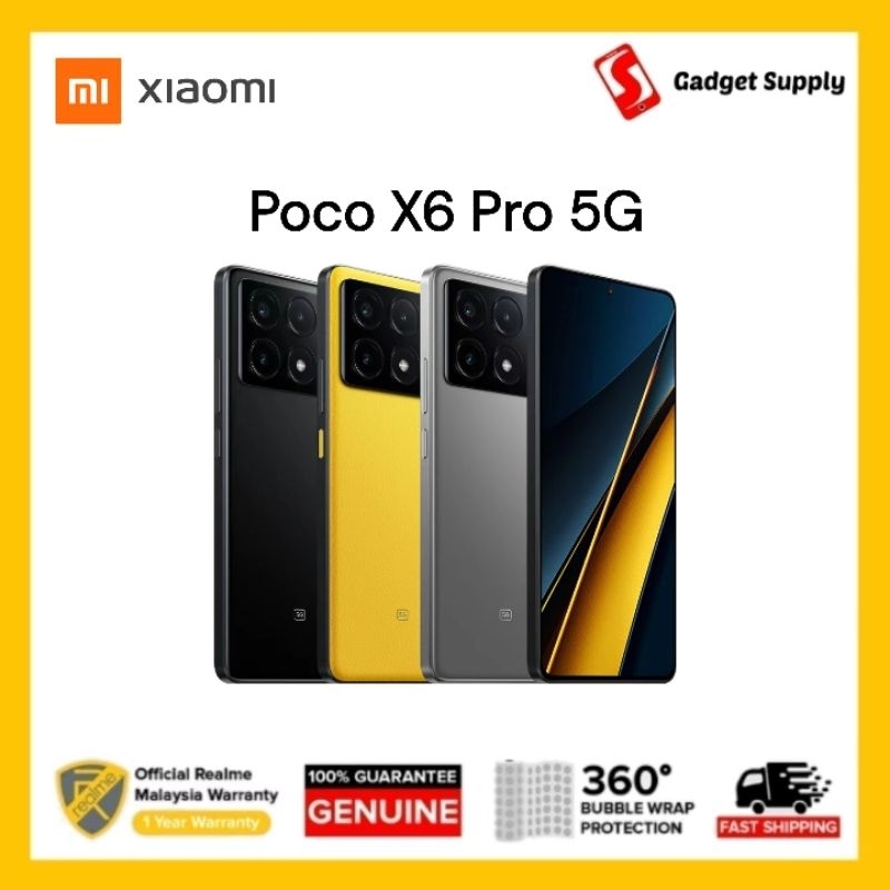 Poco X6 Pro 5G | 12GB RAM 512GB ROM / 8GB RAM 256GB ROM | Shopee Malaysia