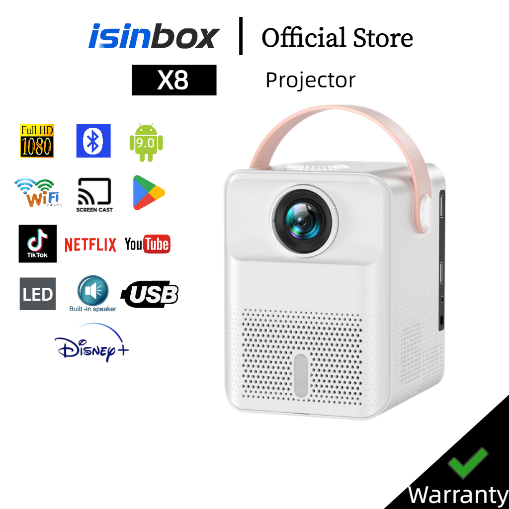 X8 Smart Projector 5G WiFi Bluetooth Support 4K Ultra HD LED Projector ...