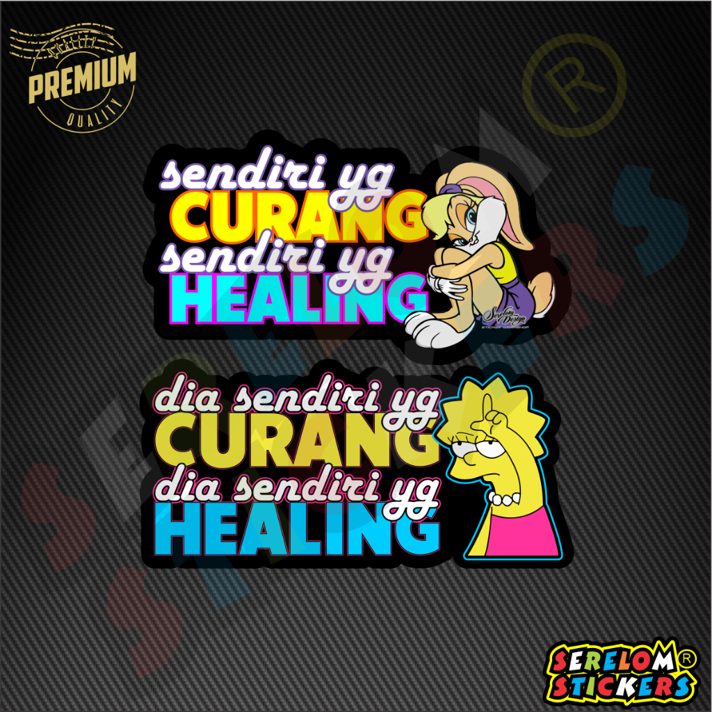 Sticker Kereta Motor Helmet Laptop Ayat Viral Sendiri Curang Sendiri ...