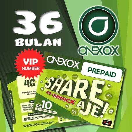 ONEXOX SimCard (Self Register) XOX Sim Card Prepaid 36 bulan Longest ...