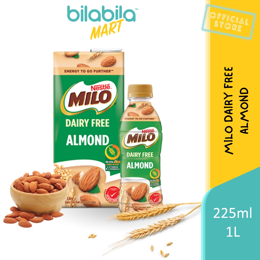 MILO Dairy-Free Almond (225ml | 1L) Plant Based Dairy-Free Malt ...