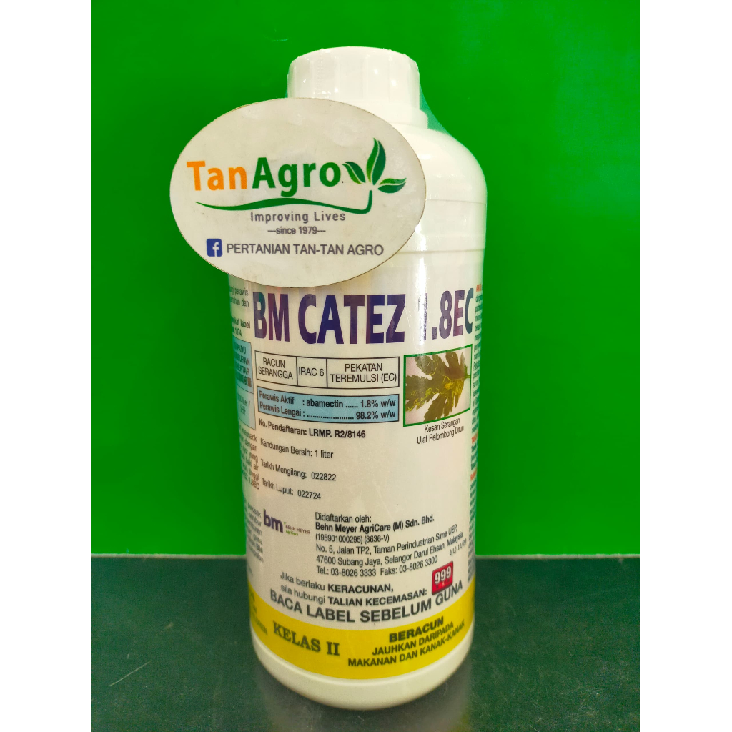 👉🏻ORIGINAL👈🏻 Insecticide BM CATEZ 1.8 EC (A.i: abamectin 18%) 1L ...