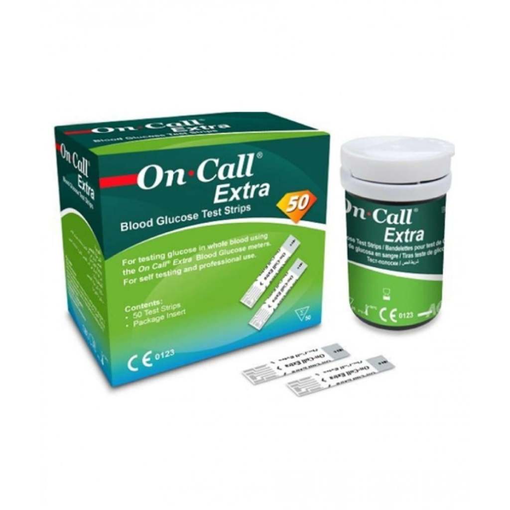 ON CALL EXTRA BLOOD GLUCOSE TEST STRIPS 50's (EXP 2024/02/12) | Shopee ...