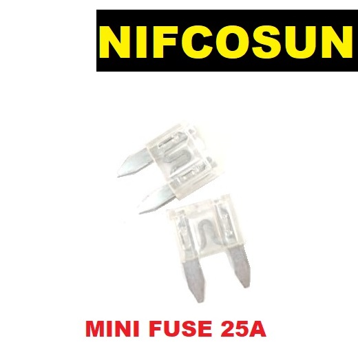 [READY STOCK] 10PCS AUTOMOTIVE BLADE MINI PLUG IN FUSE 25AMP (CLEAR ...