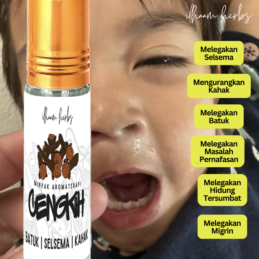 Minyak Angin Roll On Cengkih Clove Batuk Selsem Aromaterapi Cough ...