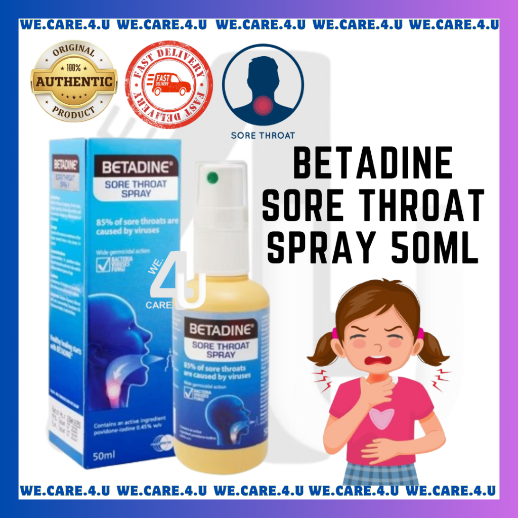 ~BETADINE ANTISEPTIC SORE THROAT SPRAY 50ML / SEMBURAN SAKIT TEKAK ...
