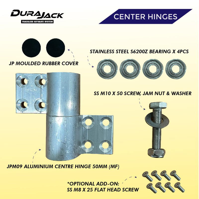 [1 UNIT] Heavy Duty Aluminium Bi-Folding Gate Center Hinges with ...