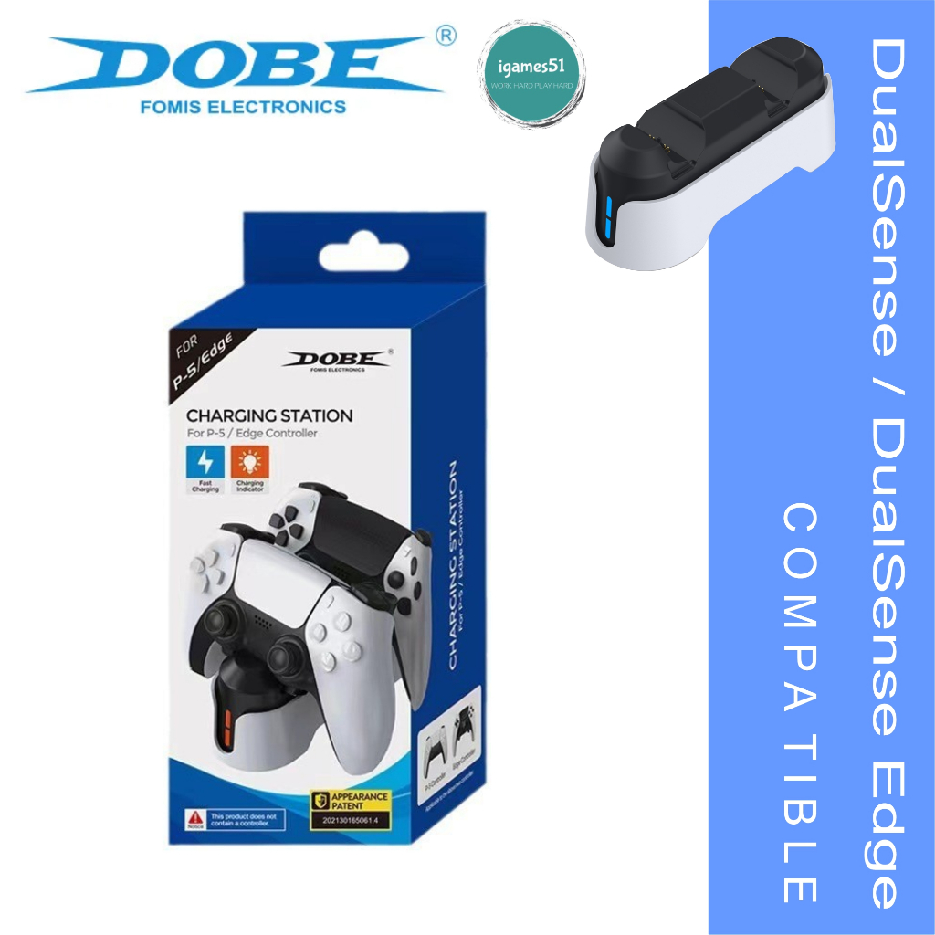 DOBE PS5 DUALSENSE EDGE CONTROLLER CHARGING STAND DUAL GAMEPAD CHARGING ...