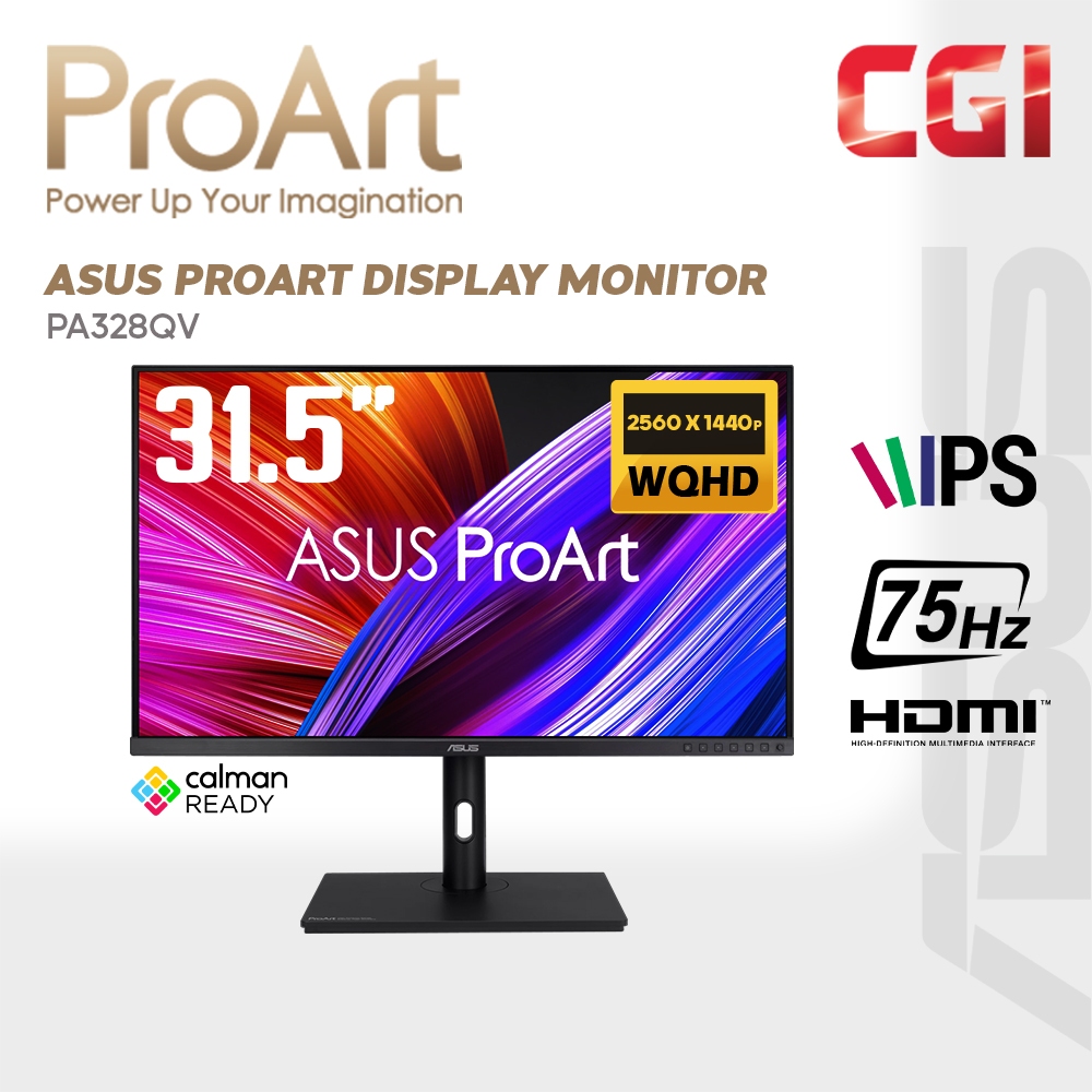 Asus 31.5'' Proart PA328QV IPS WQHD 75Hz Adaptive Sync HDR10 100% sRGB ...