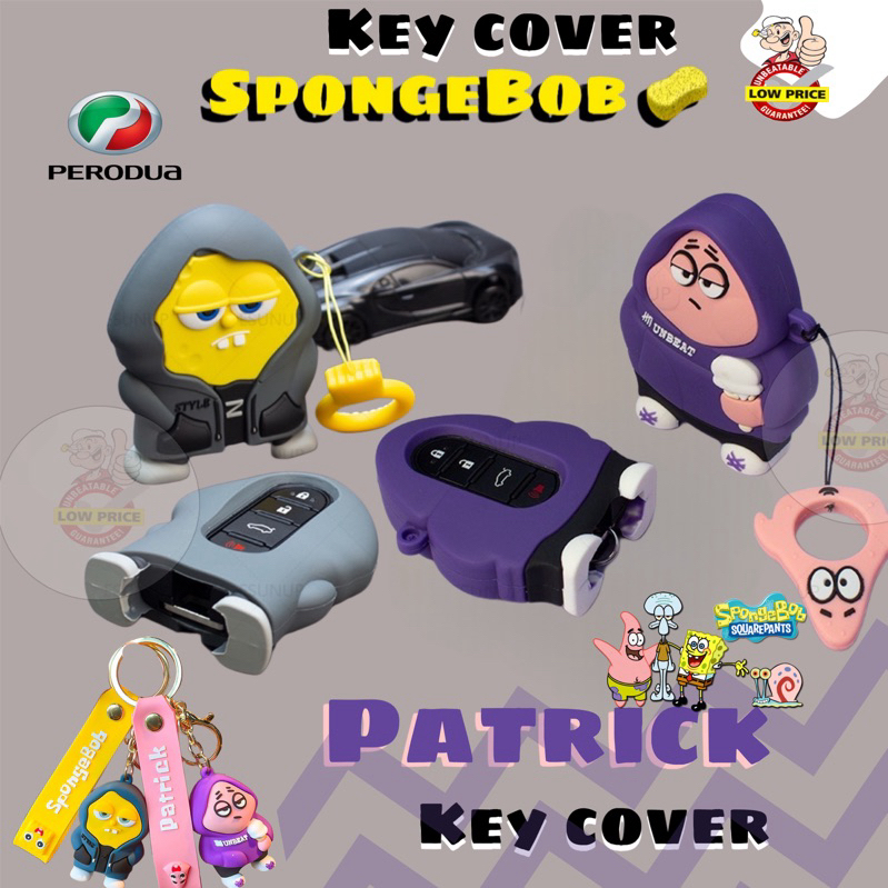 Spongebob Patrick Perodua Car Alarm Remote Keyless Cartoon Key Cover ...