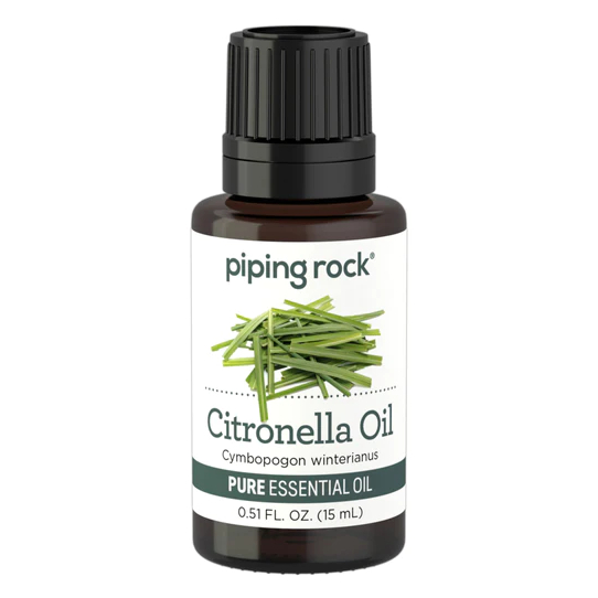 Citronella Pure Essential Oil (GC/MS Tested), 1/2 fl oz (15 mL) Dropper ...