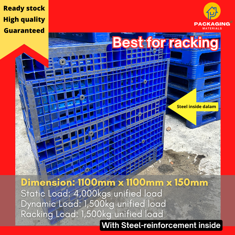 Second Hand Plastic Pallet for racking (with Steel-reinforcement ...