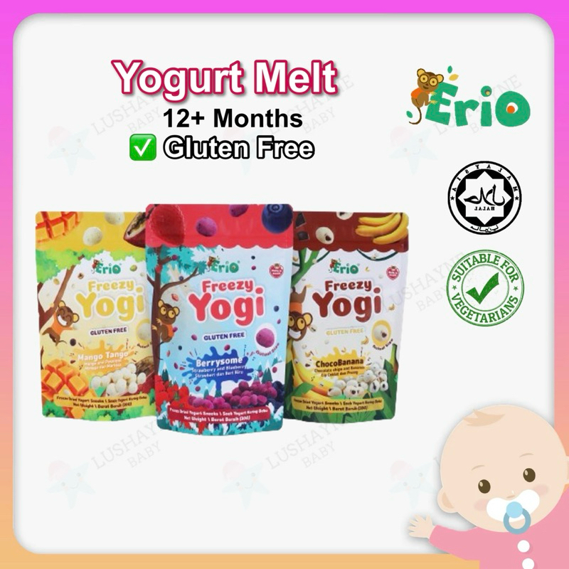 ERIO Freezy Yogi Baby Dried Yogurt Melts 30g 12 Months + Biscuit Baby ...