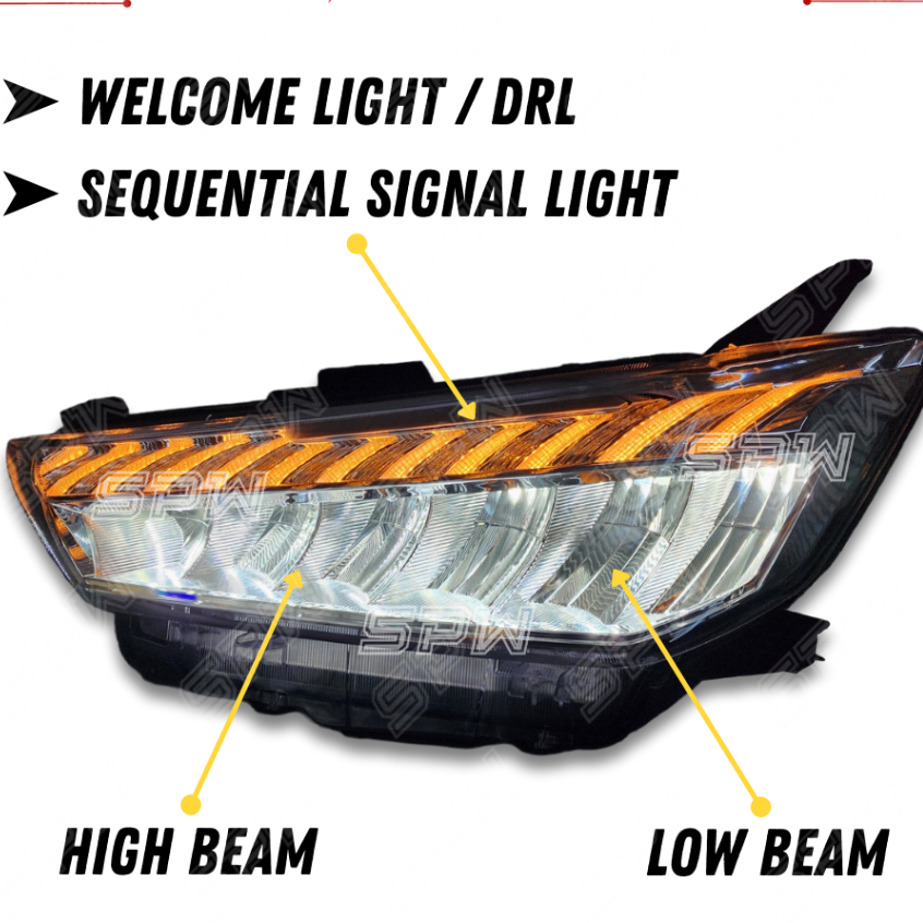 Perodua Bezza (2016 to 2023) Headlamp Headlight LED Head Lamp Head ...