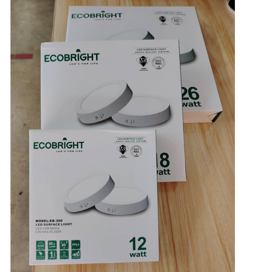 Ecobright Round LED Surface light- SIRIM ISO9001 | Shopee Malaysia