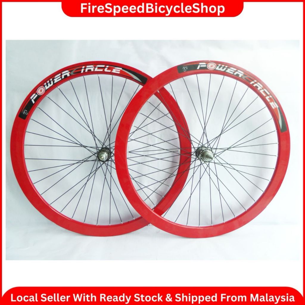 Bicycle Fixie Alloy Rim Set Wheel Set Basikal Rim 700C SINGLE Double ...