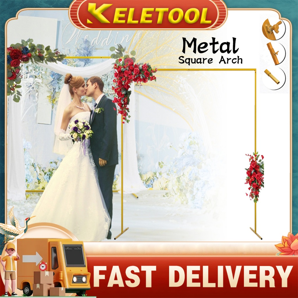 Square Metal Arch Backdrop 1m 1.5m 2m Wedding Rack For Wedding Party ...
