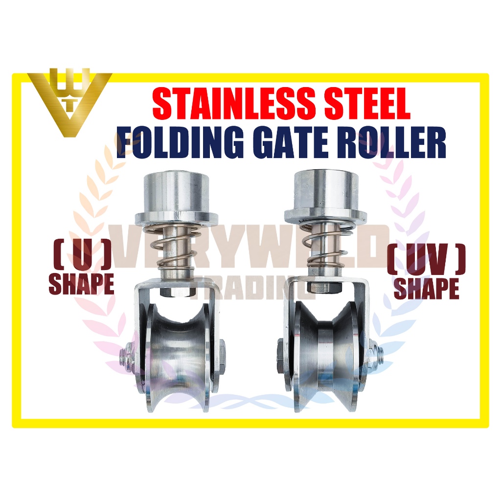 VERYWELD STAINLESS STEEL Folding Gate Roller SUS304 / Pintu Gate Roda ...
