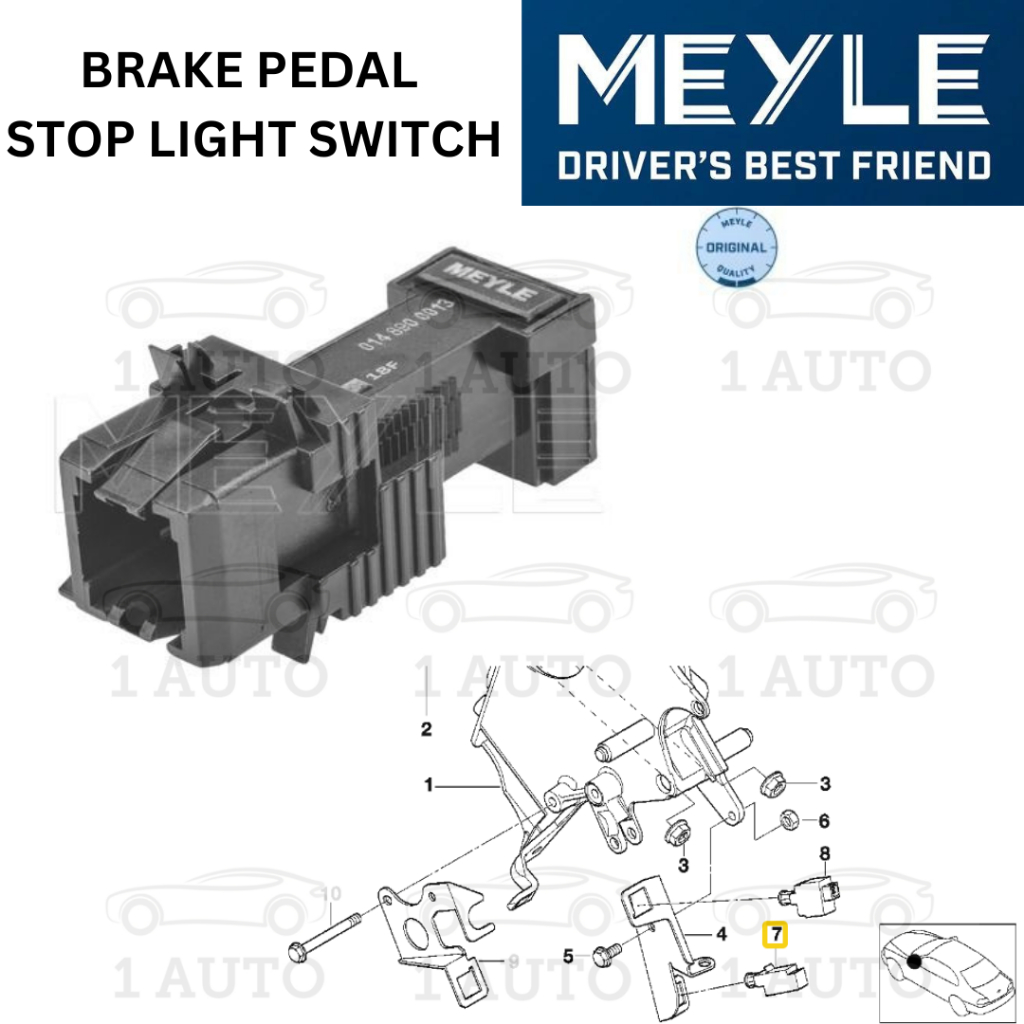 MEYLE GERMANY BRAKE PEDAL STOP LIGHT SWITCH BMW E87 E46 E90 E39 E60 F07 ...