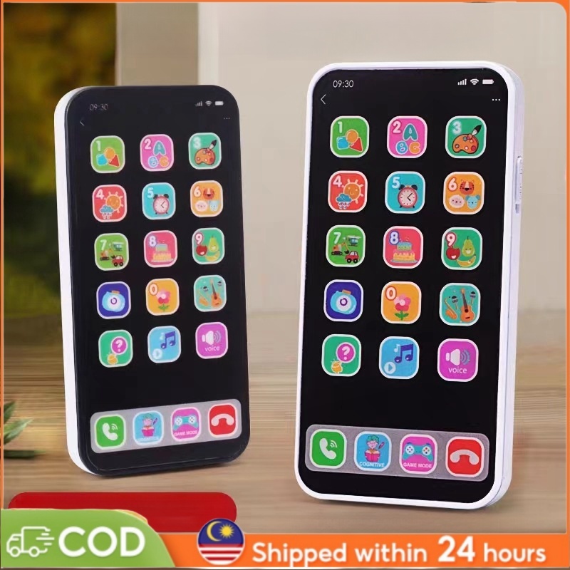 【24h】Kids Telephone Toys - Simulation Smartphone Baby Toy Handphone ...