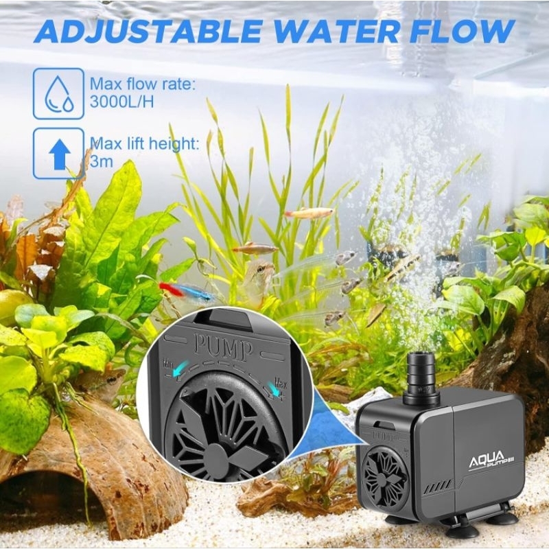 **Save Energy** SeaBillion Aqua Pump Water Pump for Aquarium Fish Tank Pond HY-314 HY-316 HY-317 ...