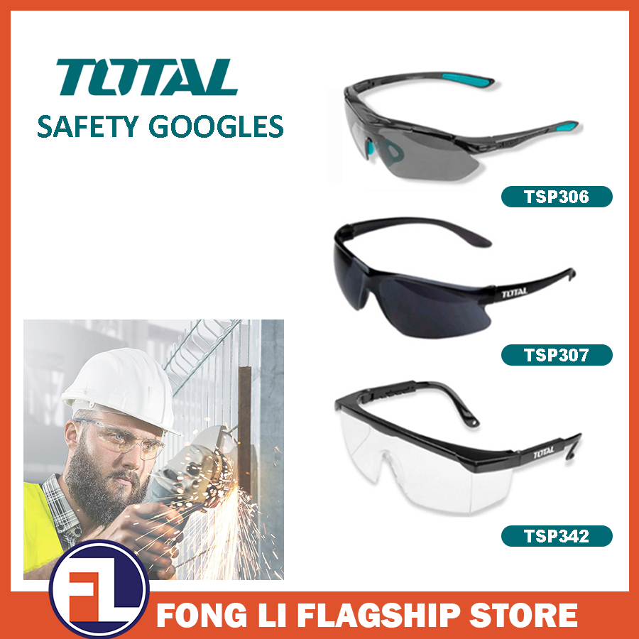 TOTAL Safety Goggles TSP307 / TSP306 / TSP342 | Shopee Malaysia