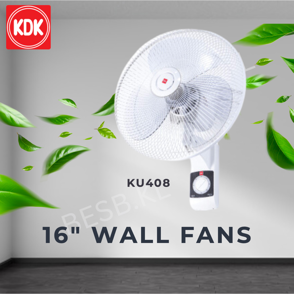 KDK KU408 16" WALL FANS Kipas Dinding Energy Saving White 壁挂电风扇 ...