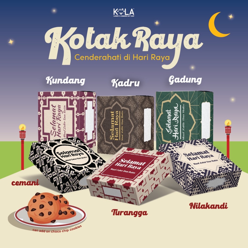 [Ready Stock] Kuih raya open house custom box + add on logo | Shopee ...