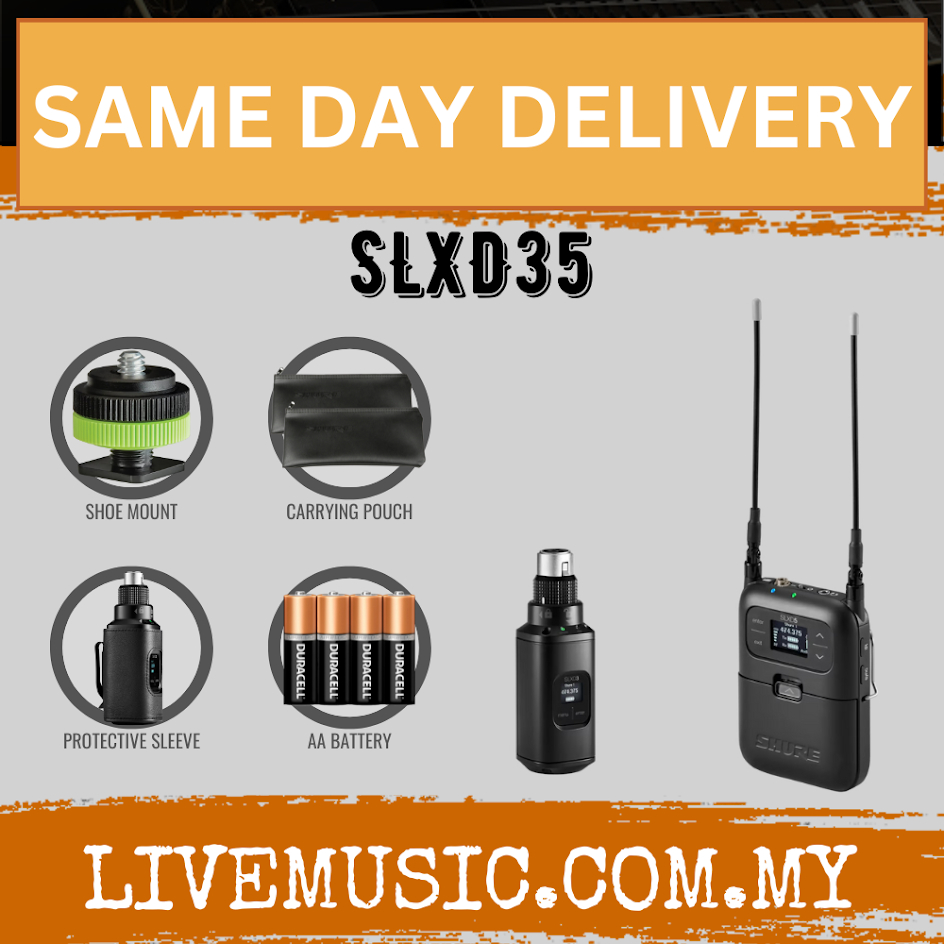 Shure SLXD35 Portable Wireless System With Plug-On Transmitter ( SLXD ...