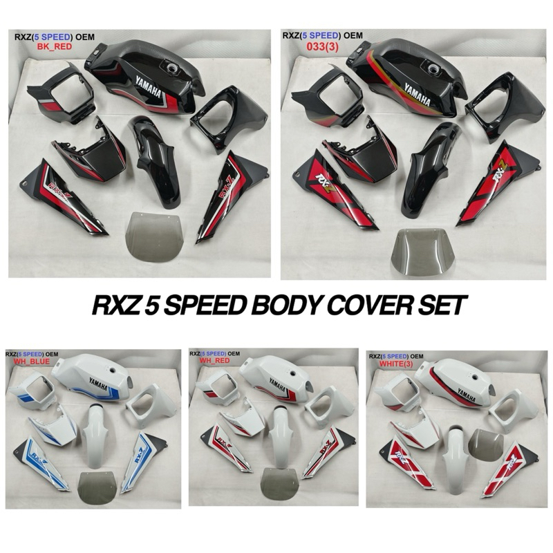 YAMAHA RXZ 5 SPEED BODY COVER SET ( STICKER TANAM ) OEM RXZ 5 SPEED ...