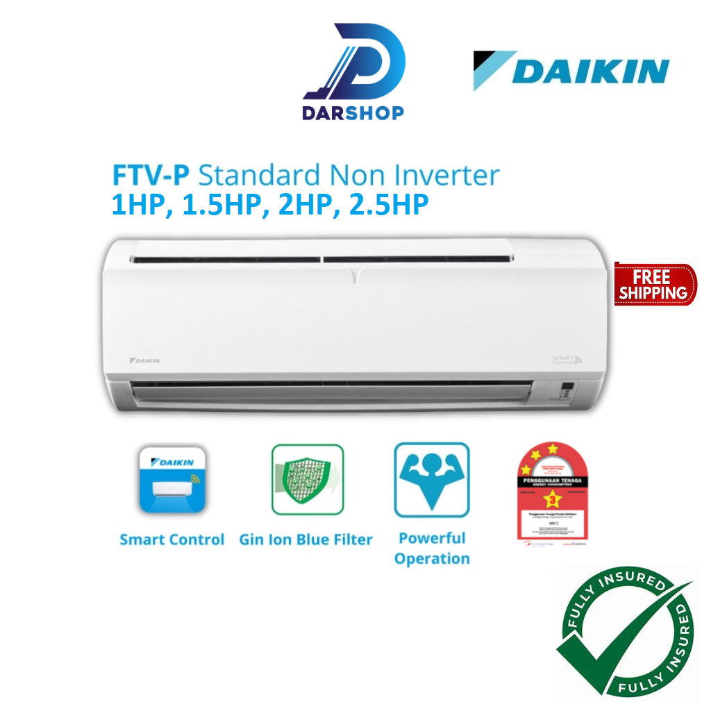 Daikin Non-Inverter R32 Single Split Air Conditioner, 01/04/2024